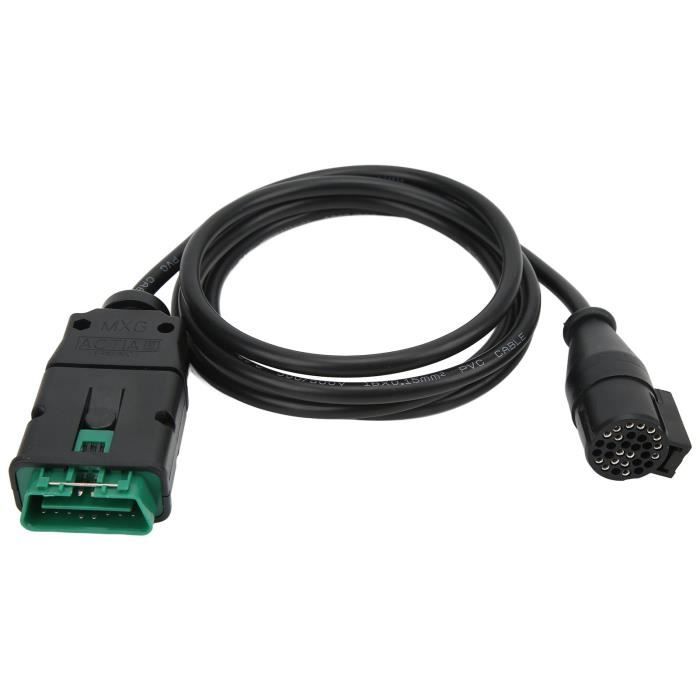 Ashata Câble de diagnostic OBD2 Remplacement d'adaptateur de lecteur de ...