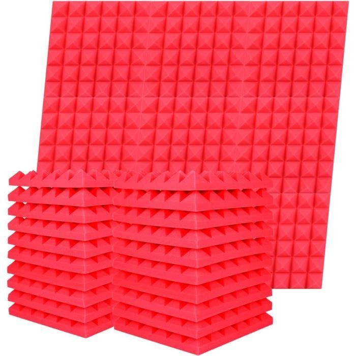 Lot de 12 panneaux acoustiques en mousse insonorisante pour studio d ...