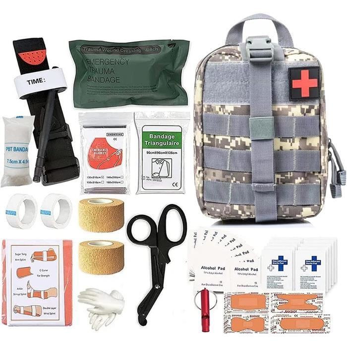 Kit Premiers Secours SurvieKits Survie d'urgenceKit Survie Trauma avec TourniquetTrousse ...