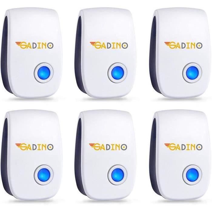 RUNADI Lot de 6 répulsifs à ultrasons pour Insectes nuisibles ...