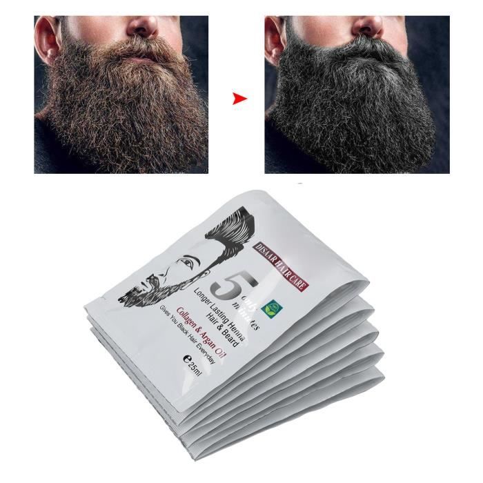 LUS® Teinture barbe homme Men Beard Coloring Cream Cover White Hair ...