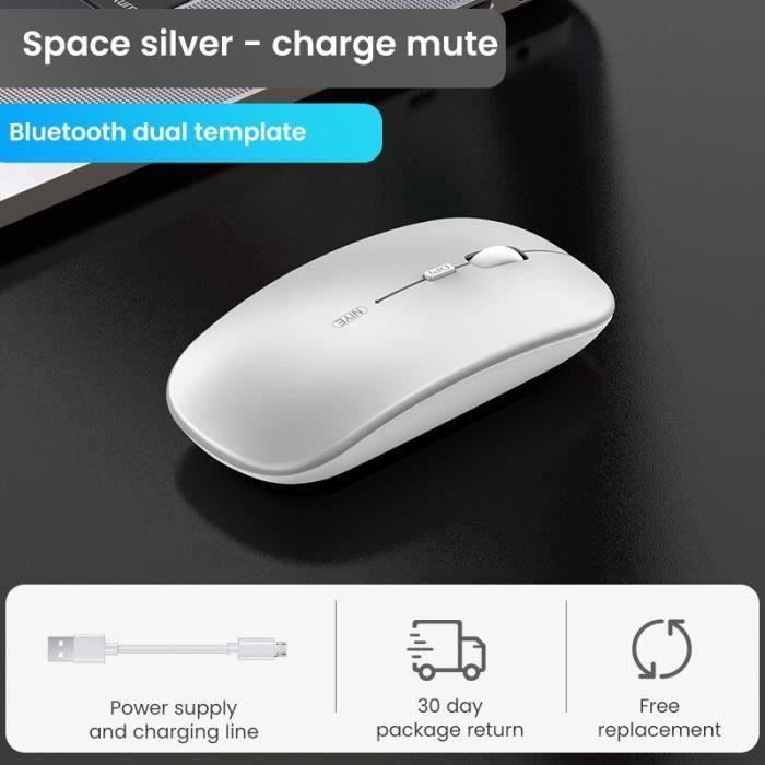 Souris ordinateur,Souris d'ordinateur sans fil 2.4Ghz,Bluetooth,double modèle,périphérique ...