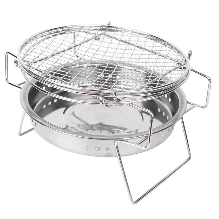 Cikonielf charbonbarbecue grill Mini barbecue rond barbecue en acier ...