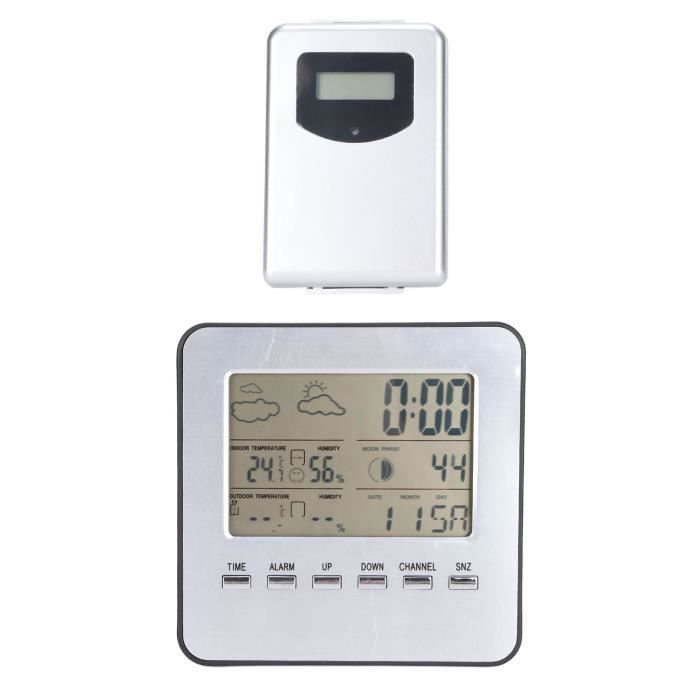 Dilwe thermomètre numérique Thermomètre hygromètre numérique de station ...