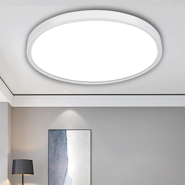 Plafonnier Led Plat Rond Plafonnier 24W - Blanc Naturel 6500K 2200Lm ...