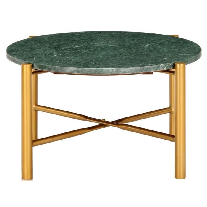 Table basse - Table de salon - Vert 60x60x35 cm Pierre véritable et ...