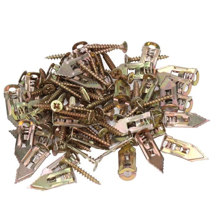 Hililand Vis d'ancrage auto-perceuses Lot de 40 vis d'ancrages auto ...