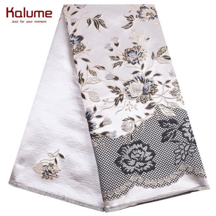 Tissus,Kalume français Jacquard dentelle tissu Unique africain dorure ...
