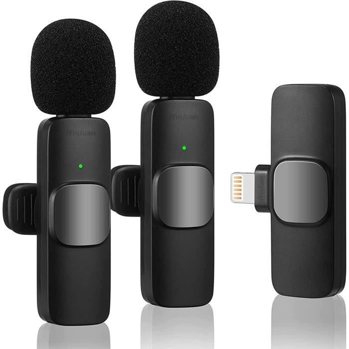 Microphone Cravate - QJRRX - 2 Microphones - Sans Fil - Plug and Play ...