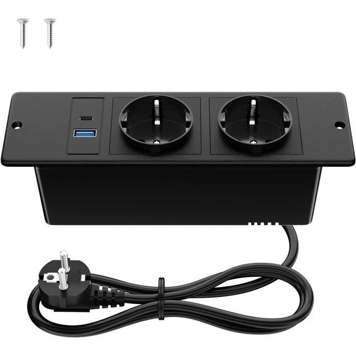 Multiprise 2 Prises Usb C 20W, Bloc Multiprise 2 Prises Avec 2 Usb ...
