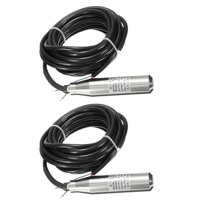 2pcs 4-20mA Transducteur De Niveau D'eau étanche Industriel 0-5m DC24V ...
