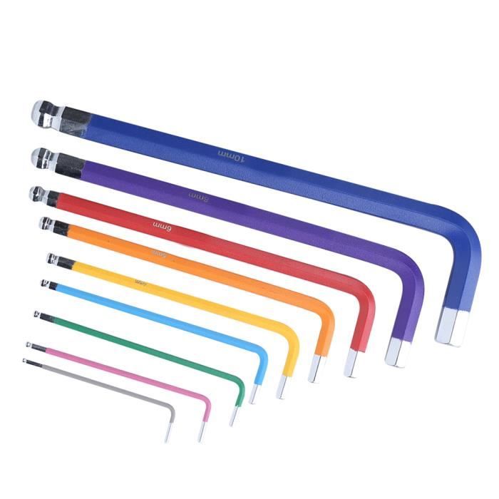 Jeu de clés hexagonales étendues - VBESTLIFE - Tête Plate CRV - Pour ...