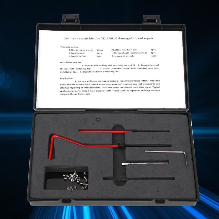 VBESTLIFE kit d'insertion de filetage 30 pièces Kit de réparation de ...