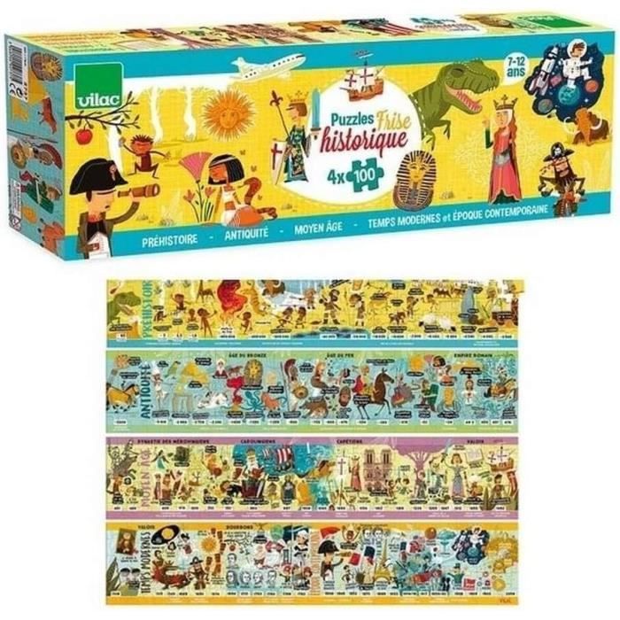 Vilac Grande Frise Historique Puzzle 4 x 100 pcs - Cdiscount Jeux - Jouets