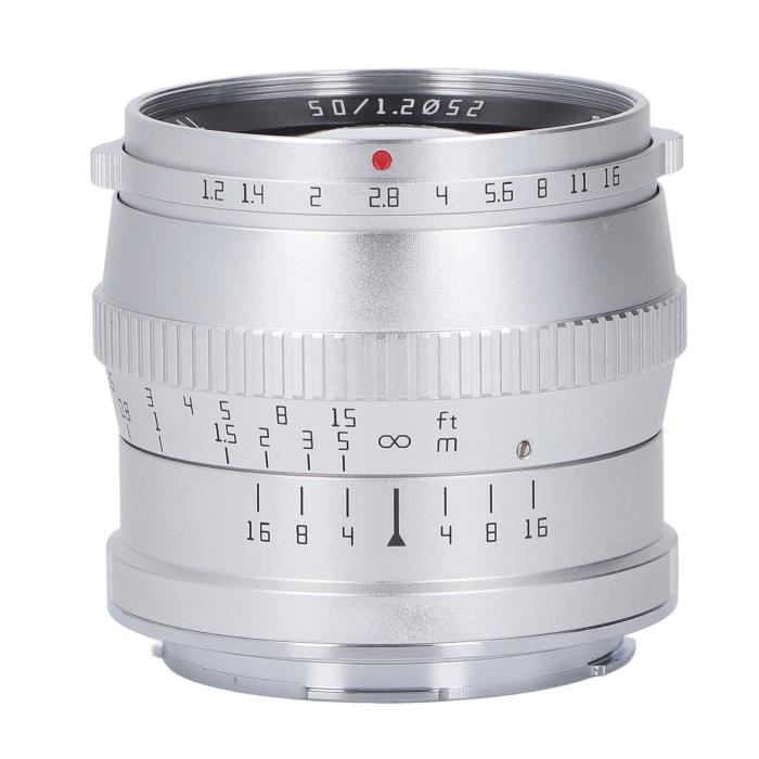 BOYOU Objectif 50 mm F1.2 TTArtisan 50mm F1.2 APS C objectif de mise au point manuelle grande ...