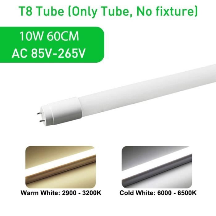 AMPOULE LED,T8 Tube 10W 60CM-Warm White--Tube lumineux led T5 T8 6w 30cm 10w 60cm SMD2835 AC ...