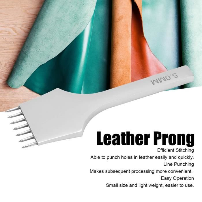 Cikonielf Leather Hole Prong Cuir Prong Chisel Row Hole Punch Steel ...