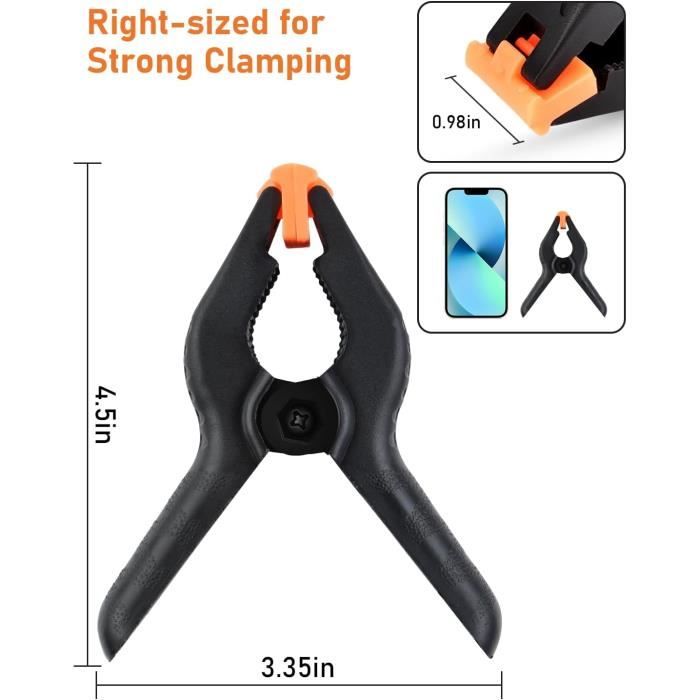 4 Pcs Pince À Ressort, 4Pouces-11.5Cm Pince Fond Photo Heavy Duty Pince ...