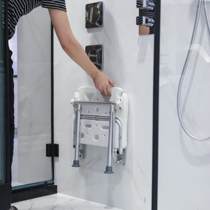 Banc de douche pliant mural, Banc de douche pliant Siège de bain ...