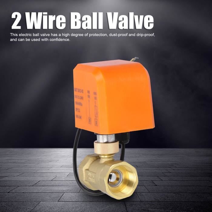 Équipement mécanique motorisé en laiton DC12 - 24V DN25 du robinet à tournant sphérique ...