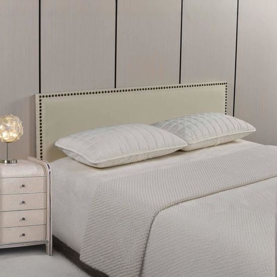 Tête de lit - LIVIA - Lin Beige - 140 cm - Design Classique et ...