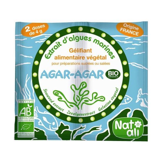 Agar agar bio sachets 2x 4gr - Nat-Ali - Cdiscount Au quotidien