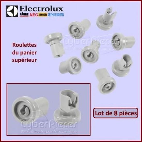 Jeu de 8 roulettes supérieures grises Electrolux 50286967000 ...
