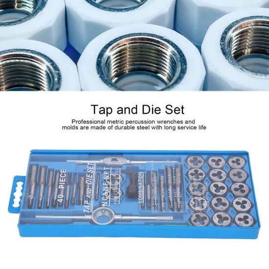 Ensemble de Taraud et Filière - FDIT - 40 Pièces - Tarauds et Filières - Quincaillerie Filete ...