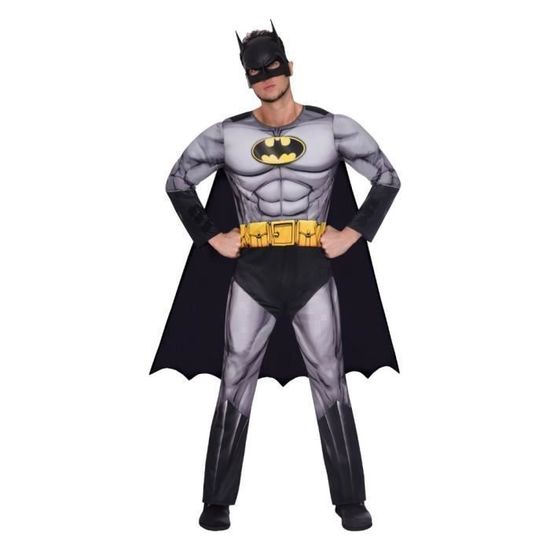 DÉGUISEMENT BATMAN CLASSIQUE ADULTE XL Gris, Argent - Cdiscount Jeux ...