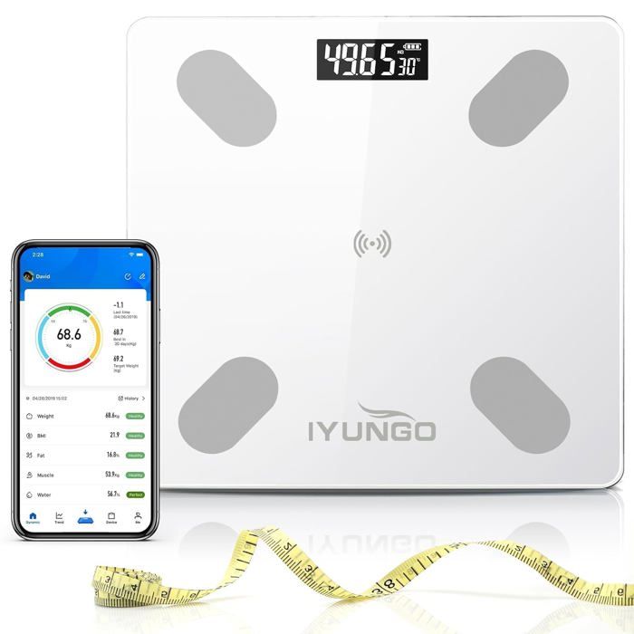 Balance Pese Personne,Balance Connectée Bluetooth Pèse Personne ...