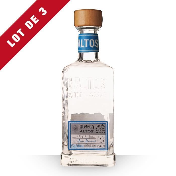 3X Olmeca Altos Blanco 70cl Tequila - Tequila - La cave Cdiscount