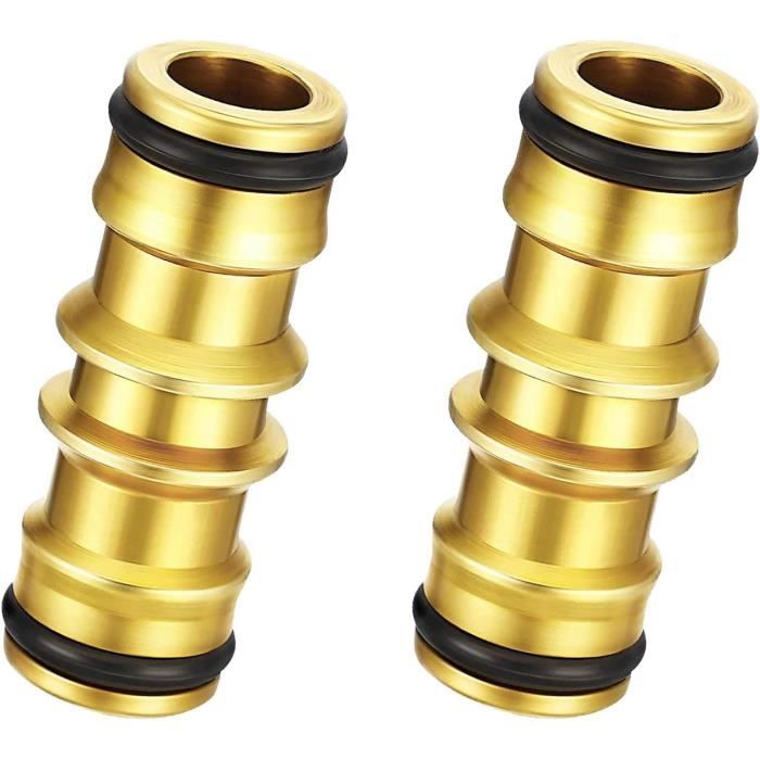 2pcs Raccords de Tuyau Double Connecteur en Laiton Mâle Remplacement pour Tube 1-2 Pouce [94 ...