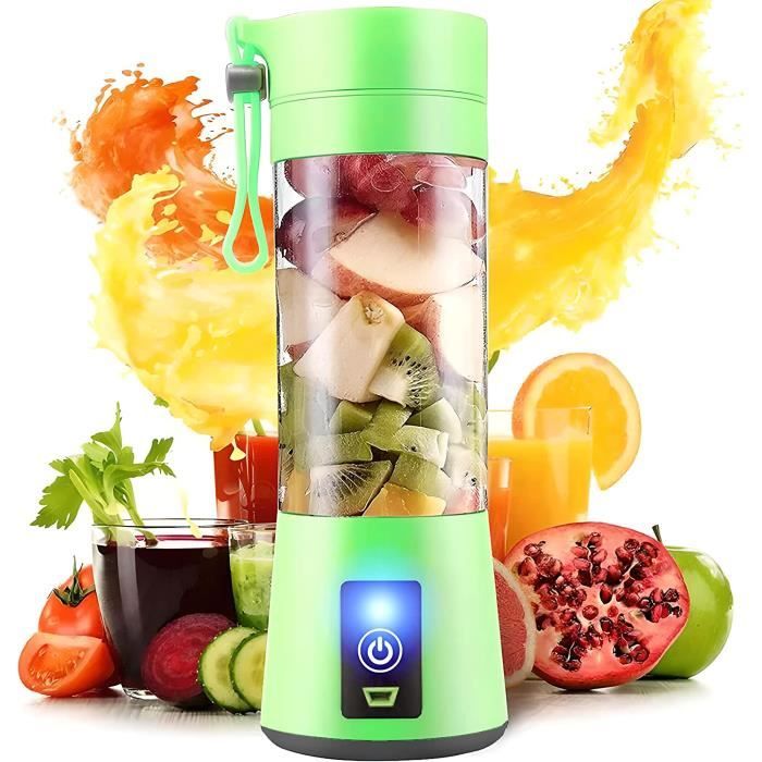 Mini mixeur personnel USB portable avec 1500 mAh et 380 ml - Blender ...