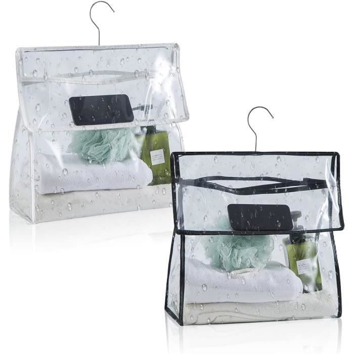 Lot de 2 Trousses de Salle de Bain Transparentes étanches avec Poche ...