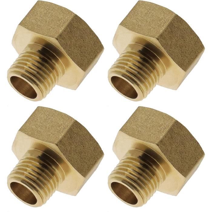 Manchon Réducteur en Laiton 1/2 Femelle vers 1/4 Mâle pour Tuyaux et Tarauds - Haute Performance ...