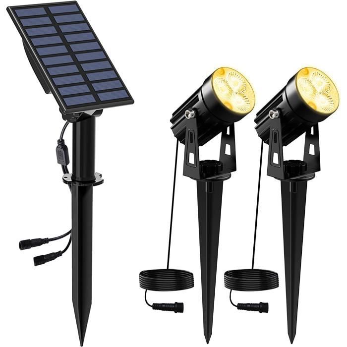 Spot Solaire Exterieur - N226 - 30 W - LED - Energie solaire - IP65 - Fonte d'aluminium ...