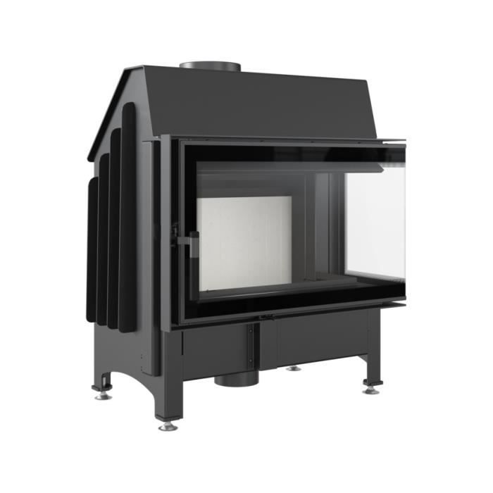 Insert cheminée ZIBI 12 DECO vitre à droite - Insert cheminée ...