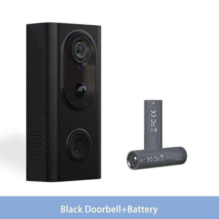 Sonnette - carillon,Sonnette vidéo WiFi 3mp,caméra de sécurité sans fil ...