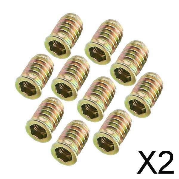 2x10 X Vis D'interface D'insertion En Bois écrou Hexagonal Fixation de ...