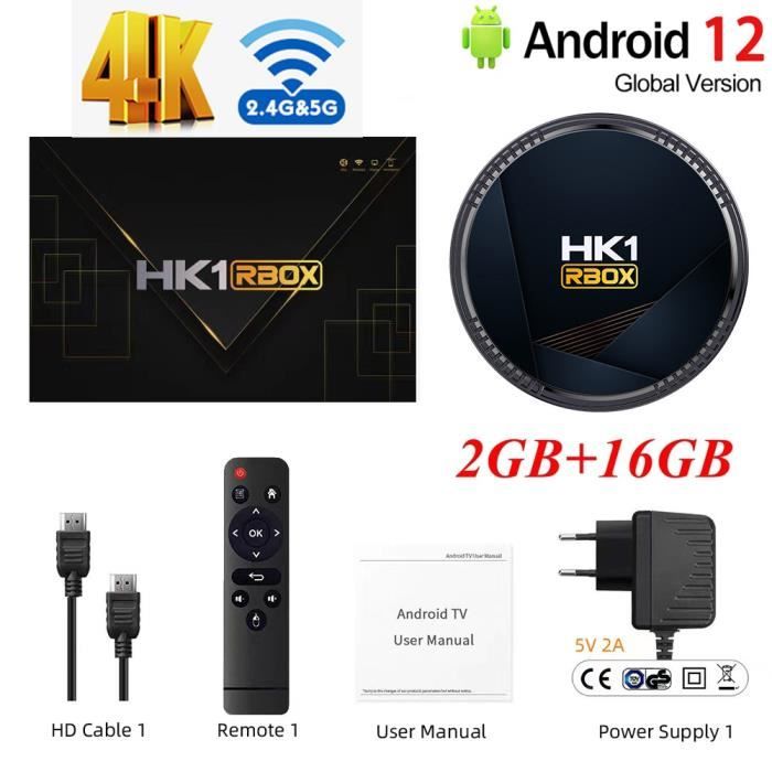 Android TV Box Android 12 iptv box H618 Quad-Core 2GO RAM 16GO ROM 2.4G/5G-Netflix Google Store ...