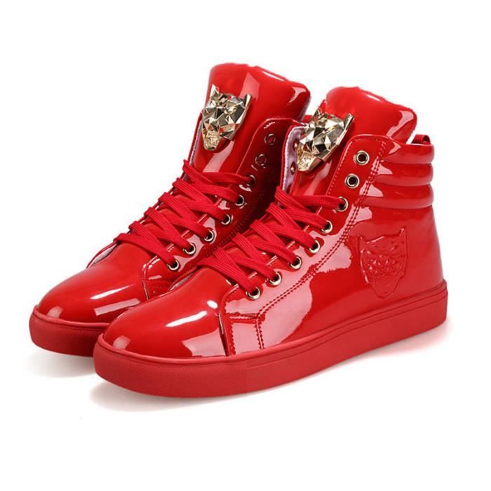 Baskets Homme - Chaussures montantes baskets hip-hop - rouge LittleCat ...