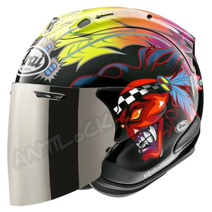 ARAI JET SZ-R VAS RUSSEL REPLICA AVEC VISIÈRE MIROIR IRIDIUM ...