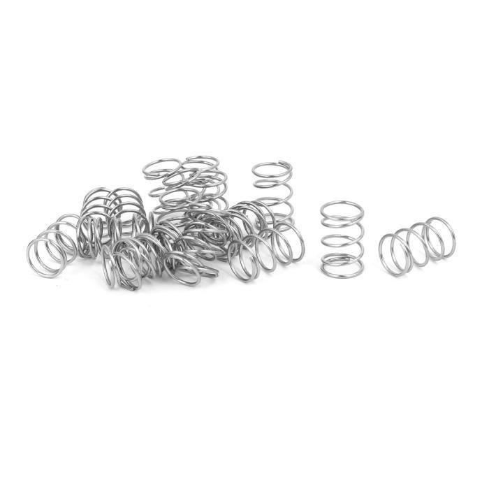 Happy-MAP Ressort de Compression 08mm x 10mm x 15mm Acier Inoxydable ...