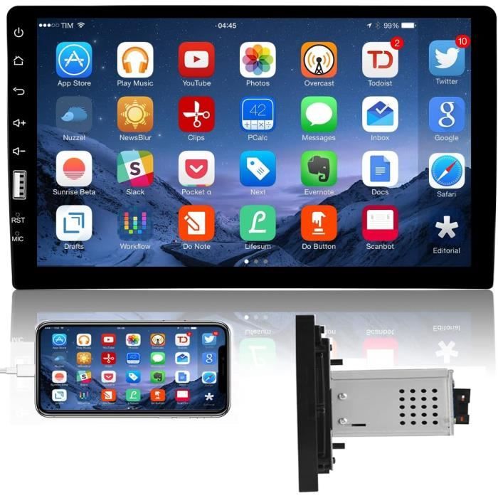 Autoradio 1 Din Écran 9 Pouces Tactile Poste Radio Voiture Bluetooth ...