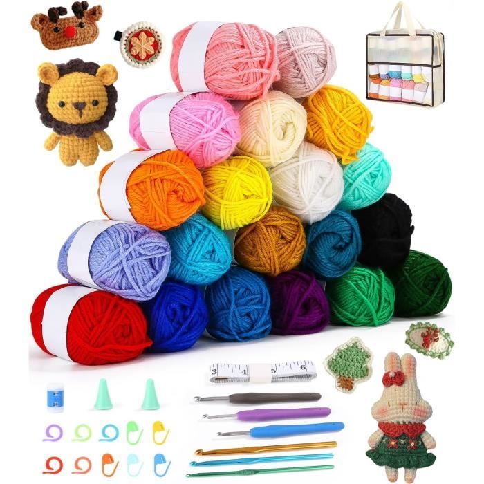 41pcs Pelotes de Laine et Fils Set,Laine Tricoter en Arylique Ultra ...
