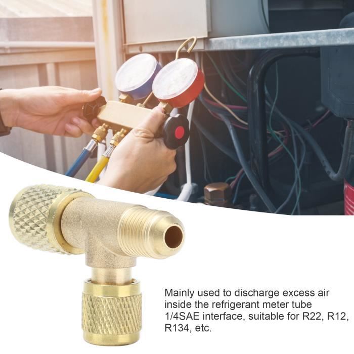 TMISHION Valve de Recharge Réfrigérant R22 R12 R134, Installation Facile, Sécurité et Fiabilité ...
