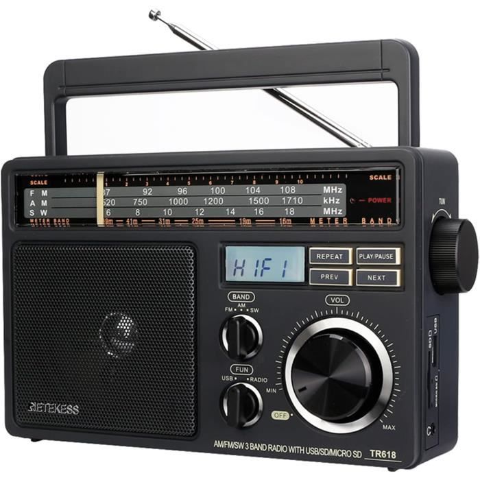 Tr618 Poste Radio Portable, Radio Pile Et Secteur, Transisitor Fm Am Sw ...