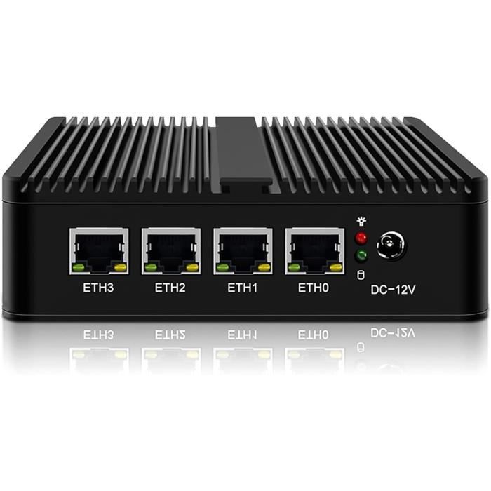 Firewall Micro Appareil, 4 Ports I225 2,5 Gbe Lan Sans Ventilateur Mini ...
