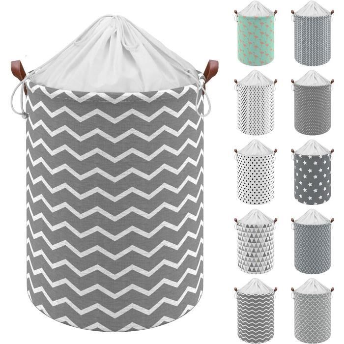 Panier À Linge Autoportant De 50 Cm Avec Couvercle À Cordon De Serrage ...