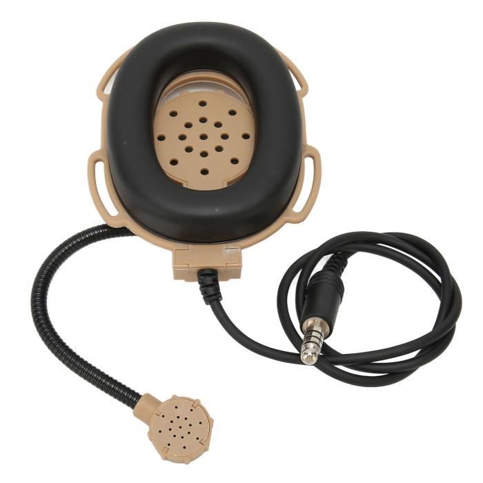 Casque radio 2 voies - VBESTLIFE - Marron - Casque avec micro - Plug ...